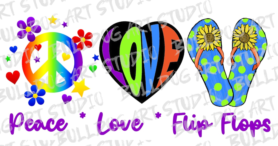 Peace, Love, Flip Flops - Etsy