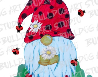 Ladybug Gnomes PNG Clipart. Cute Gnome PNG Bundle. Spring Season ...