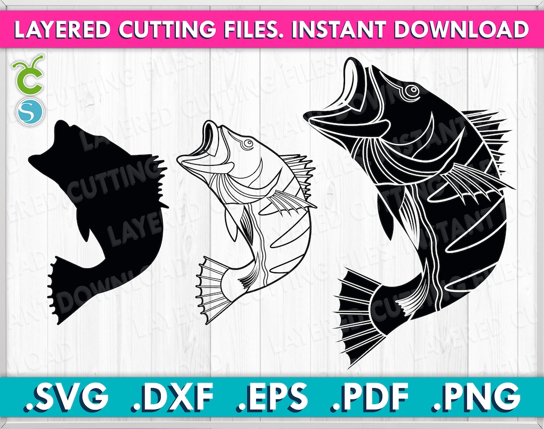 Fishing Svg, Fish Circuit Svg, Fish Svg, Perch Svg, Fish Silhouette Svg ...