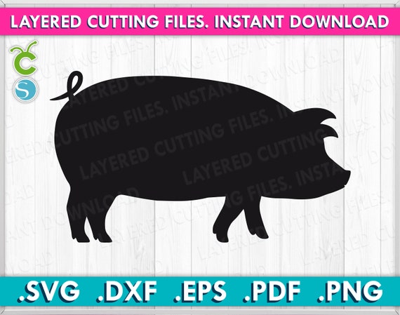 Pig Svg Pig Silhouette Svg Pork Svg Steak Svg Bacon Svg - Etsy