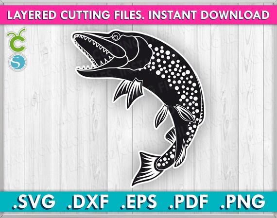 Fishing Svg Fish Circuit Svg Fish Svg Pike Fish Svg Fish | Etsy