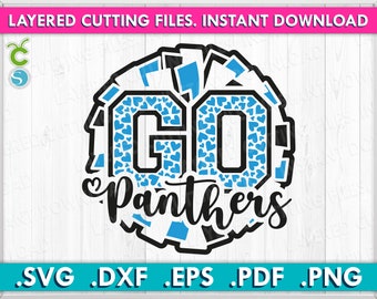 Go Panthers Cheer Svg - Etsy