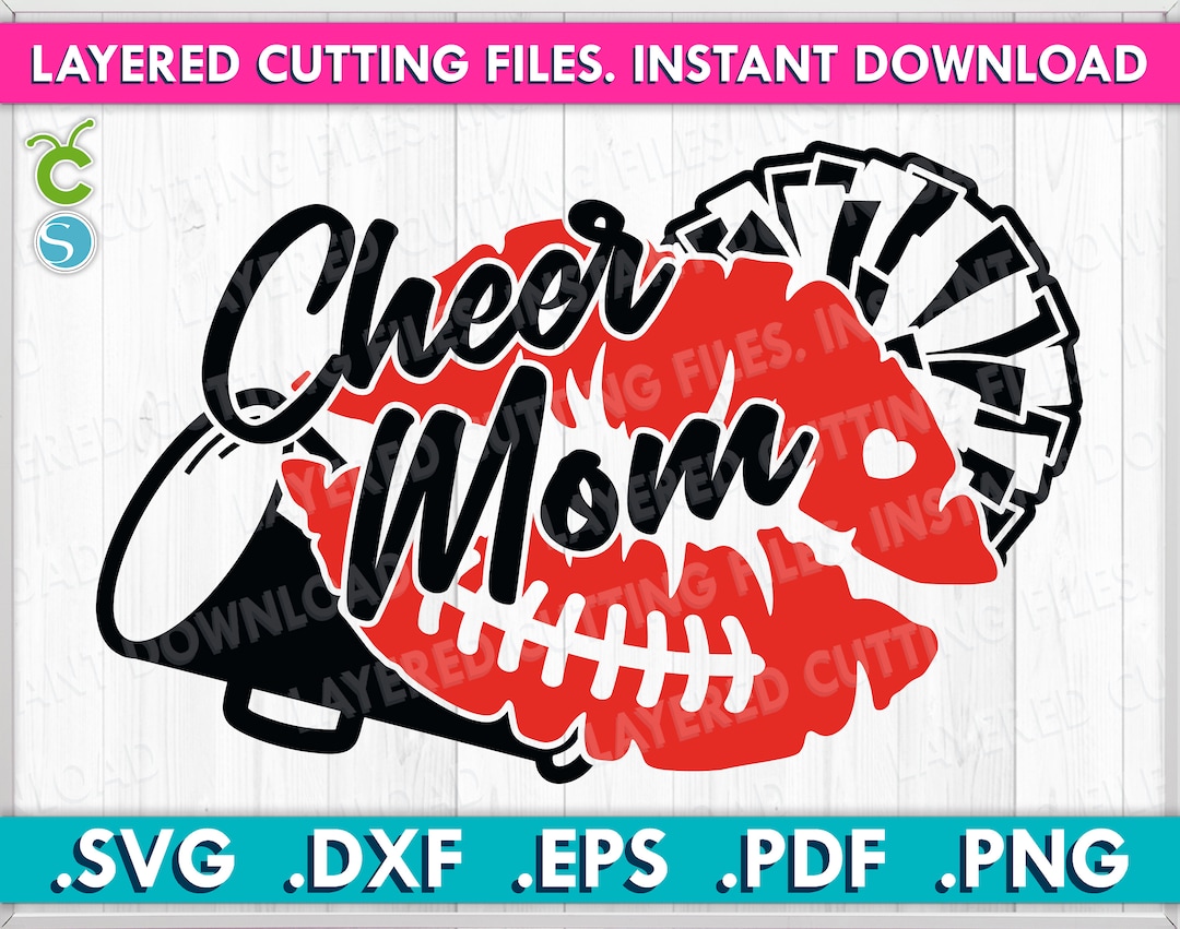 Cheer Mom Lips Svg Cheer Svg Red Lips Svg Cheerleader Svg - Etsy New ...
