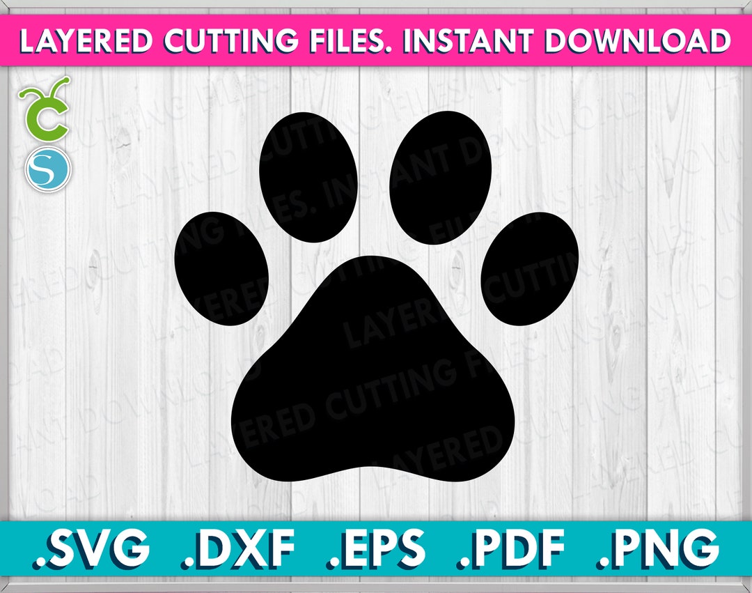 Paw Print Svg Paw Svg Cut Svg Files Cutting Files for - Etsy