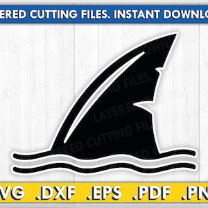 Shark Fin Svg Black Shark Fin Svg Shark Fin 3 Svg Dxf - Etsy
