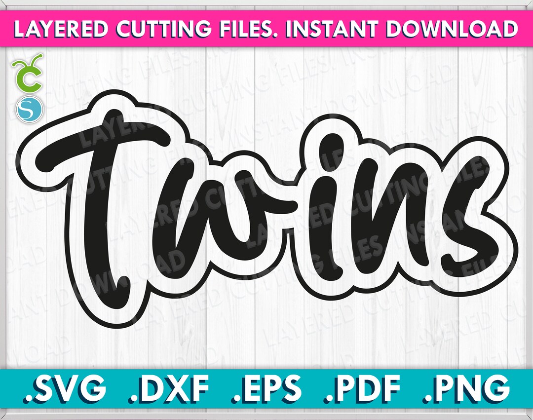 Twins Svg Twins Circled Text Svg Bundle From 3 Svg Dxf Png Eps Pdf Files Etsy