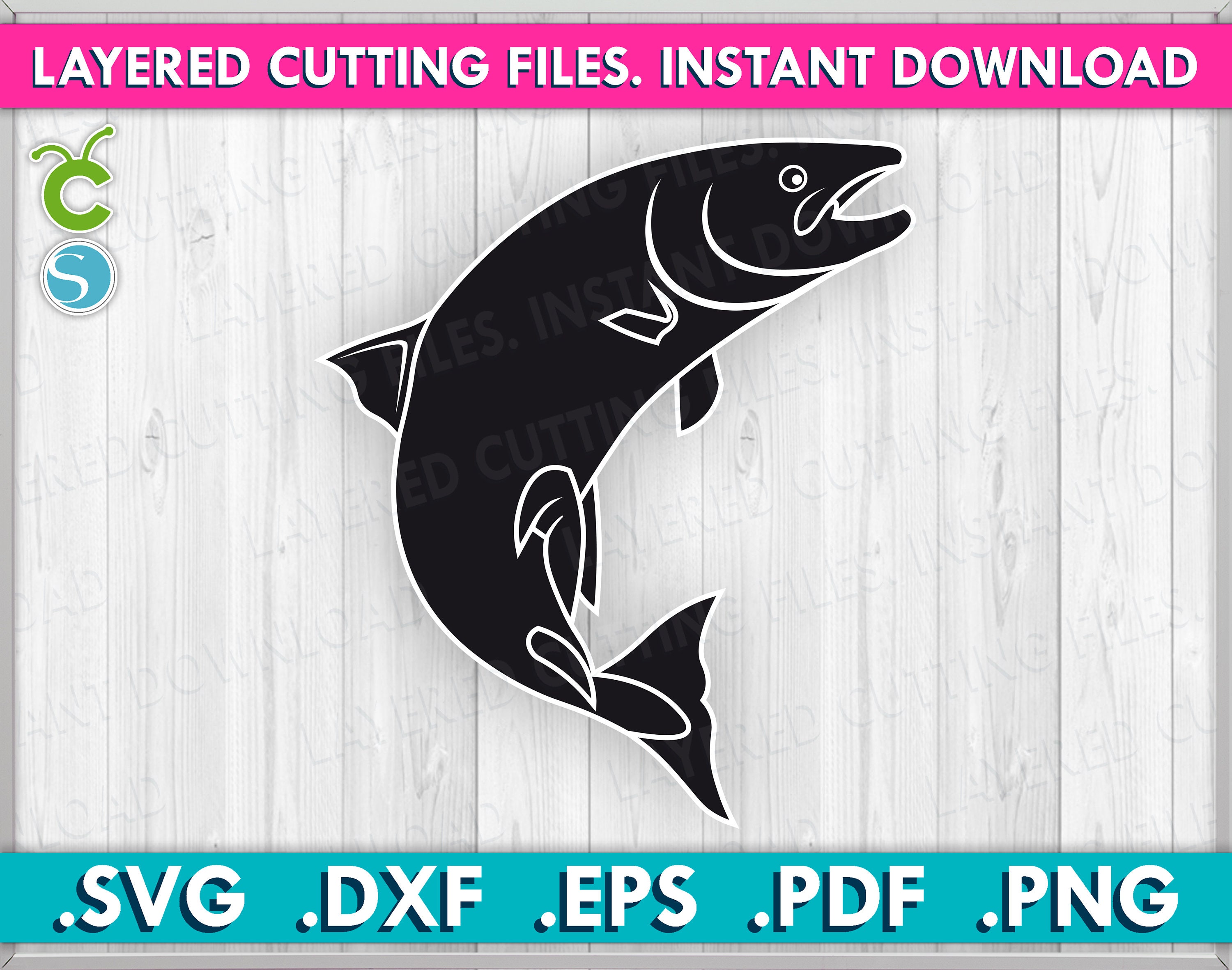 Fishing Svg Salmon Svg Fish Svg Salmon Circuit Svg Salmon | Etsy UK