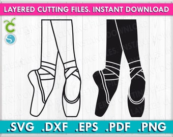 Pointe Shoes Svg - Etsy