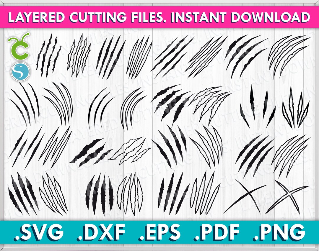 Claw Marks Svg, Scratches Svg, Cut Svg Files, Incision Svg, Cutting ...