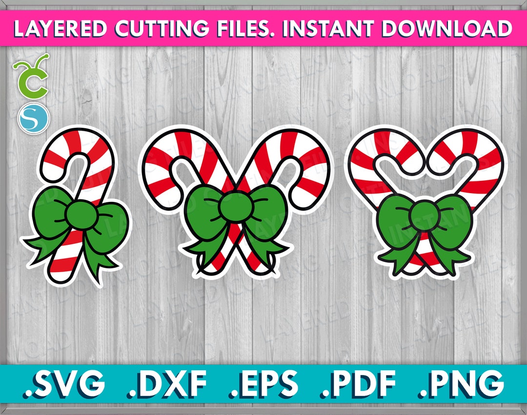 Candy With Bow Svg Lollipop Svg Christmas Lollipop With Bow - Etsy