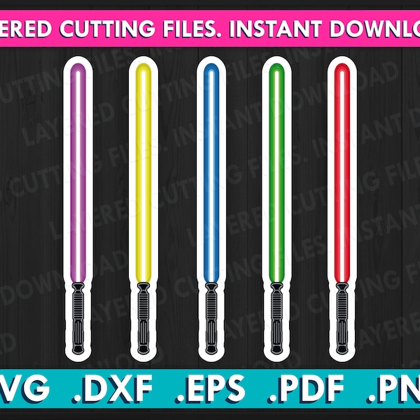Lightsaber Svg - Etsy