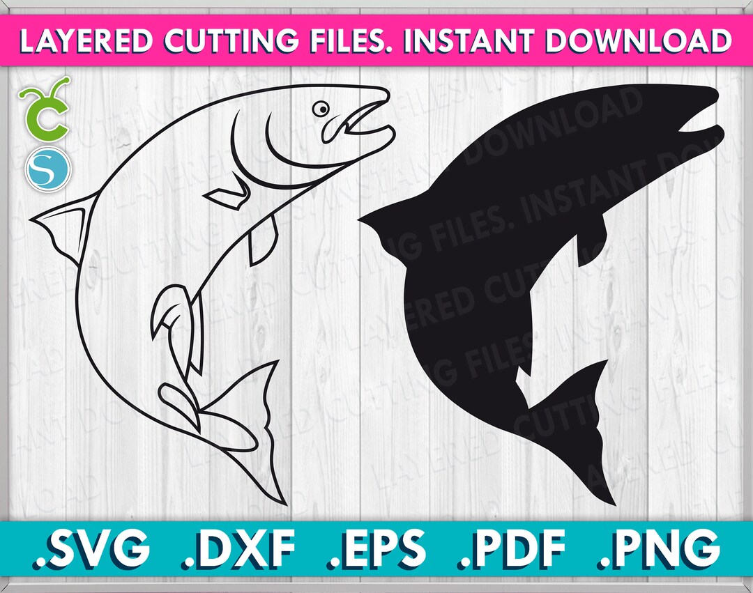 Fishing Svg, Fish Circuit Svg, Fish Svg, Salmon Svg, Fish Silhouette ...