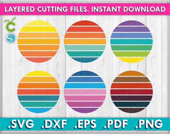 Sunset Svg Sunset 6 Svg Dxf Png Images Sunset Clipart Cut | Etsy