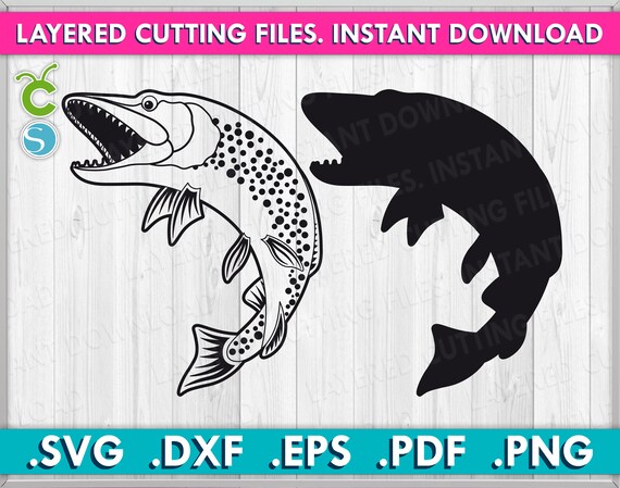 Fishing Svg Fish Circuit Svg Fish Svg Pike Fish Svg Fish | Etsy