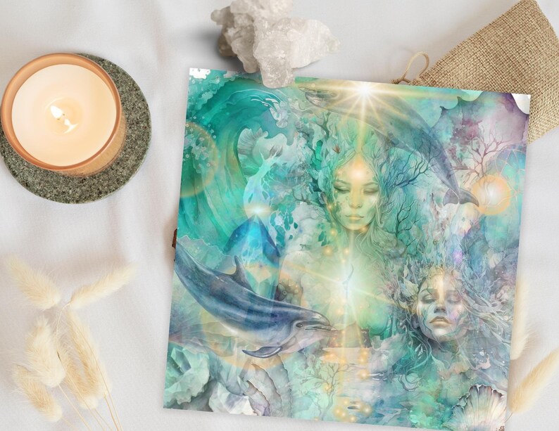 Mermaid Underwater, Mermaid Wall Art, Mermaid Wall Decor, Divine ...