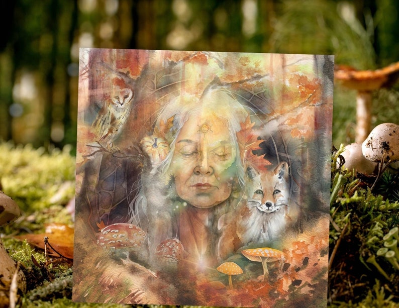 Autumn/ Mabon Magic: Fall Art Print pagan art shamanic art - Etsy.de