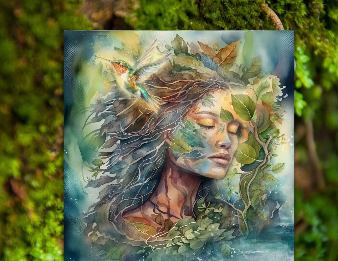 Mother Earth Gaia: Mystical Shamanic Art & Divine Feminine Art Print ...
