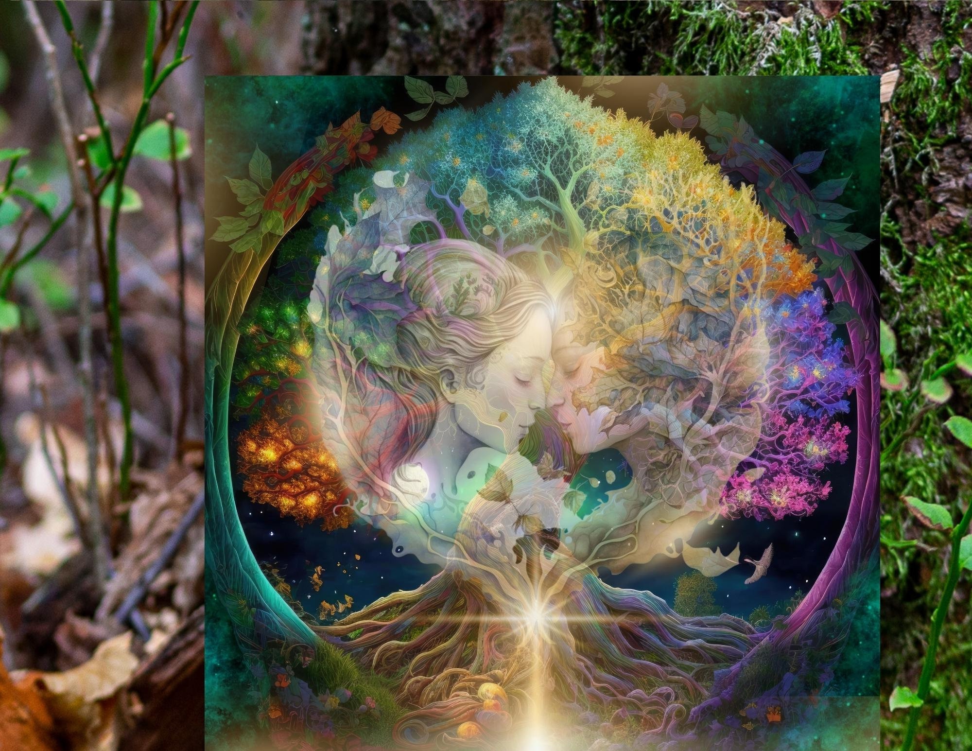 Card: Divine Masculine and Feminine, Divine Feminine Altar Card ...