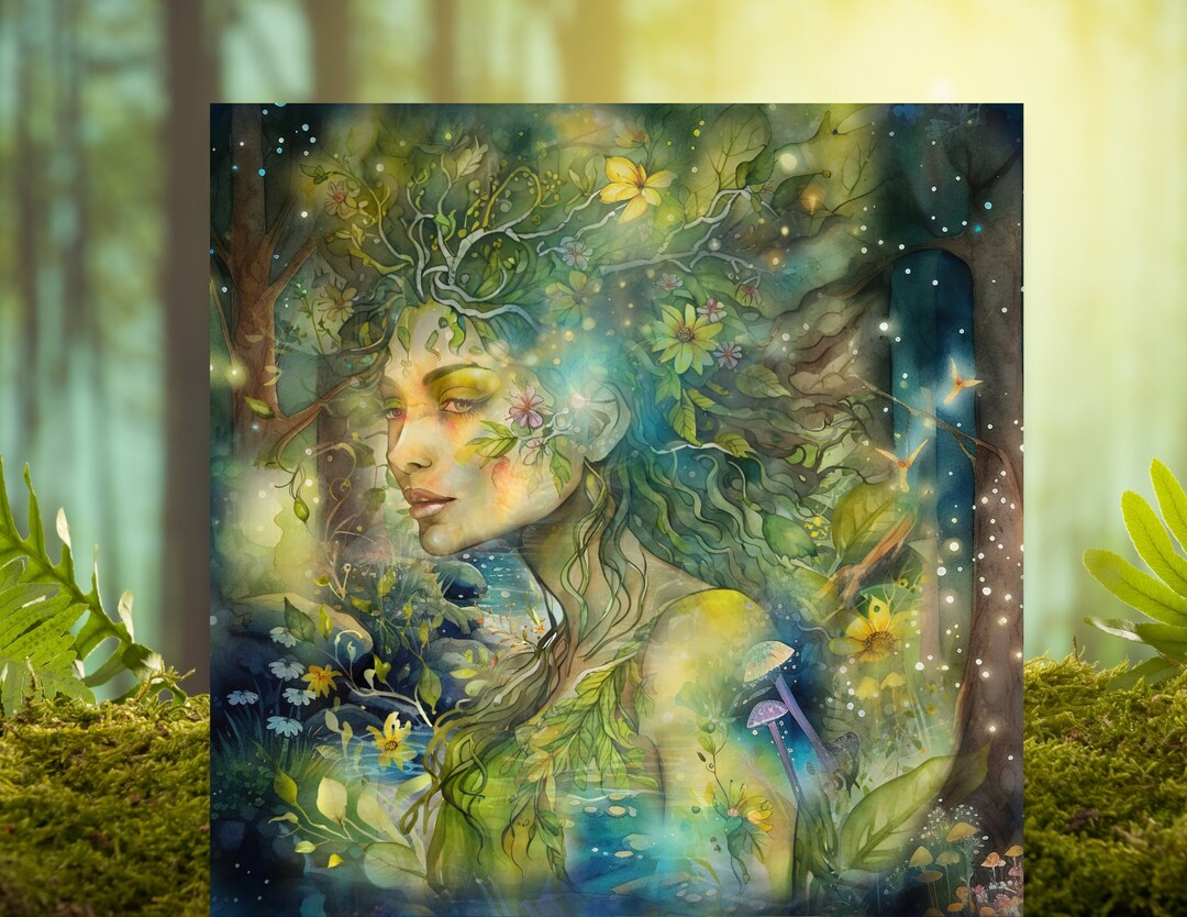 Card: Nymph/ Fairy Magic Goddess, Pagan Art, Goddess Card, Celtic Art ...