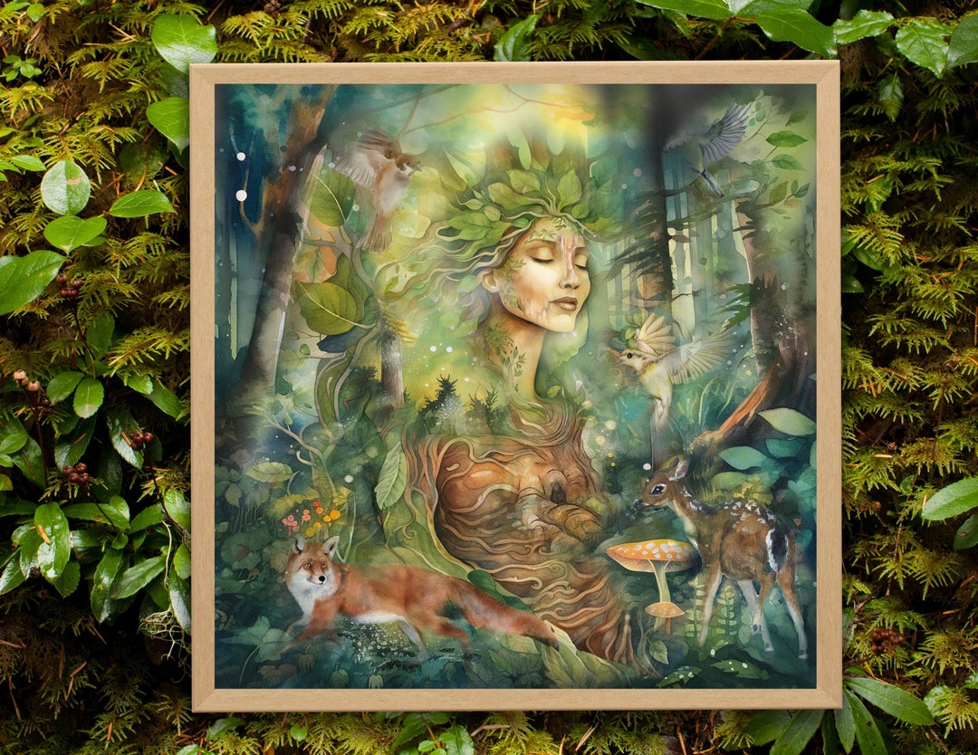 Powerful Gaia Goddess: Mystical Shamanic Art & Divine Feminine Print ...