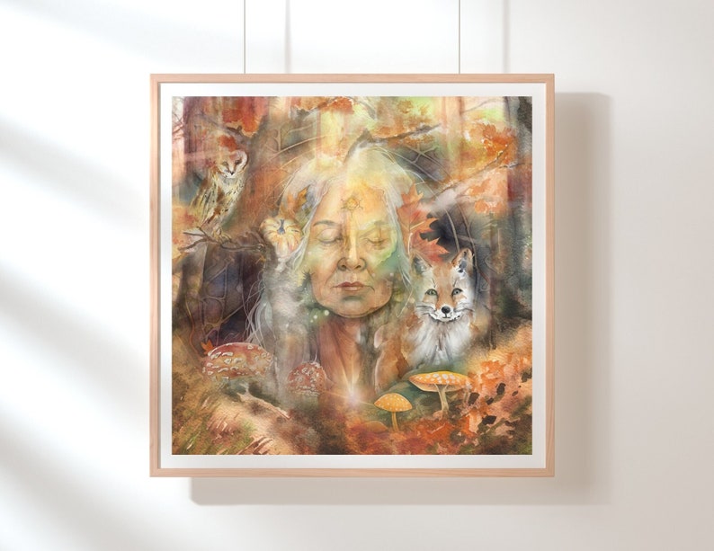 Autumn/ Mabon Magic: Fall Art Print pagan art shamanic art - Etsy.de