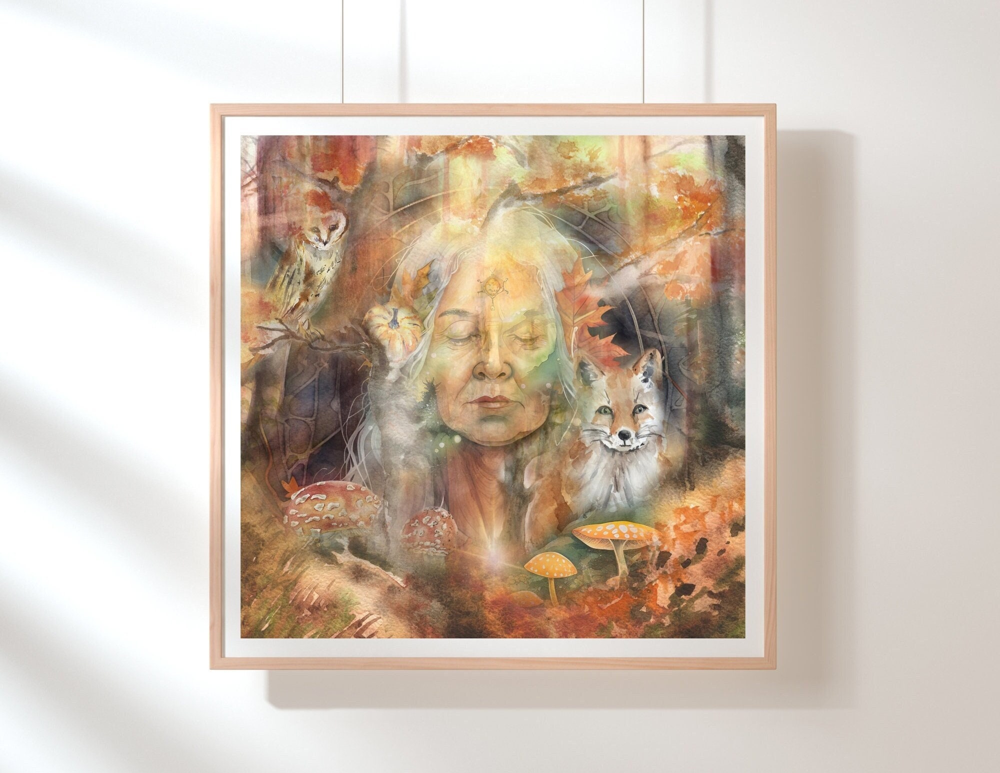 Autumn/ Mabon Magic: Fall Art Print pagan art shamanic art - Etsy.de