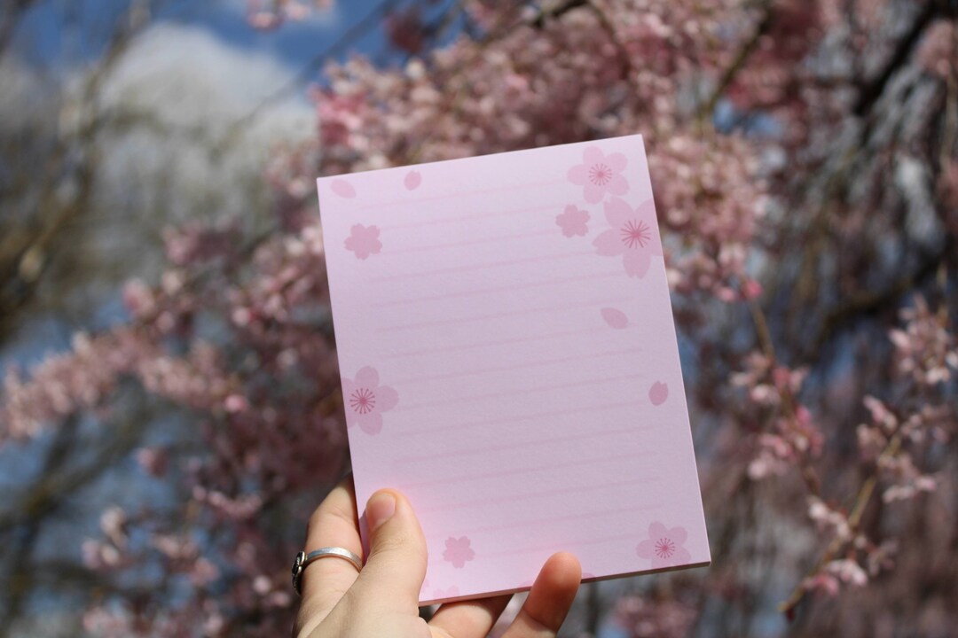 Cherry Blossom Notepad /sakura Memo Pad - Etsy
