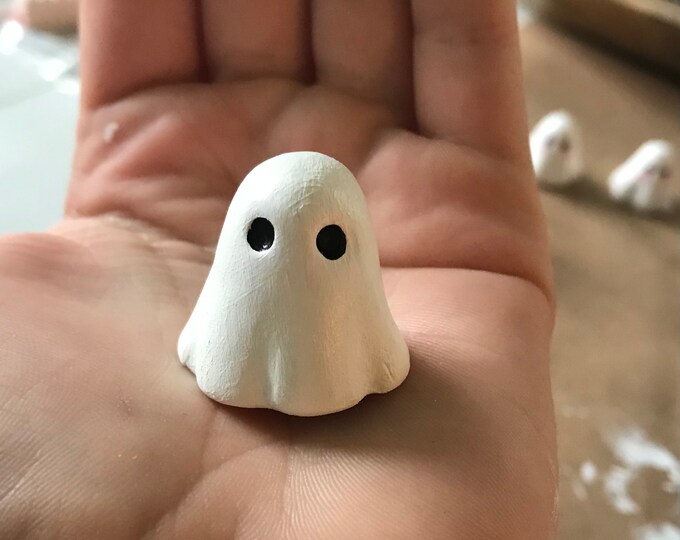 Tiny Clay Ghost Figure | Etsy