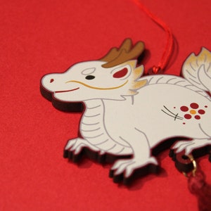Year of the Dragon Wooden Ornament: Lunar New Year Decor - Etsy