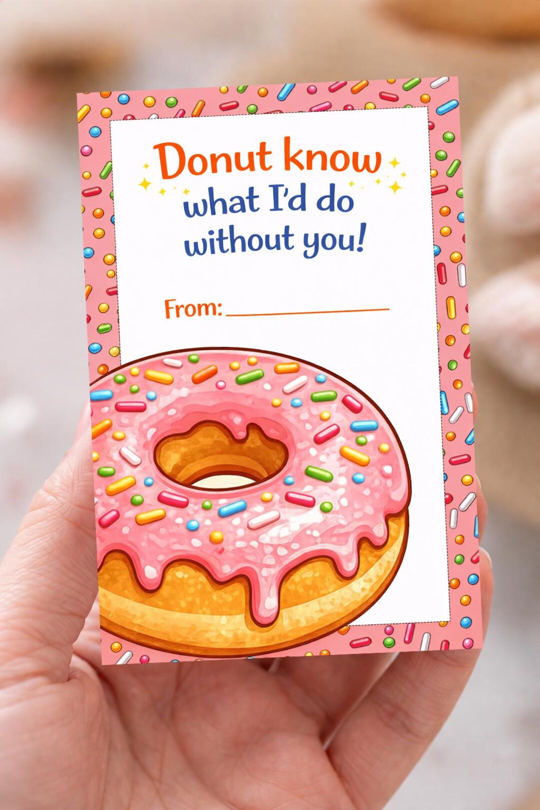 Donut Gift Tag Printable, Teacher Appreciation, Coworker Thank You ...