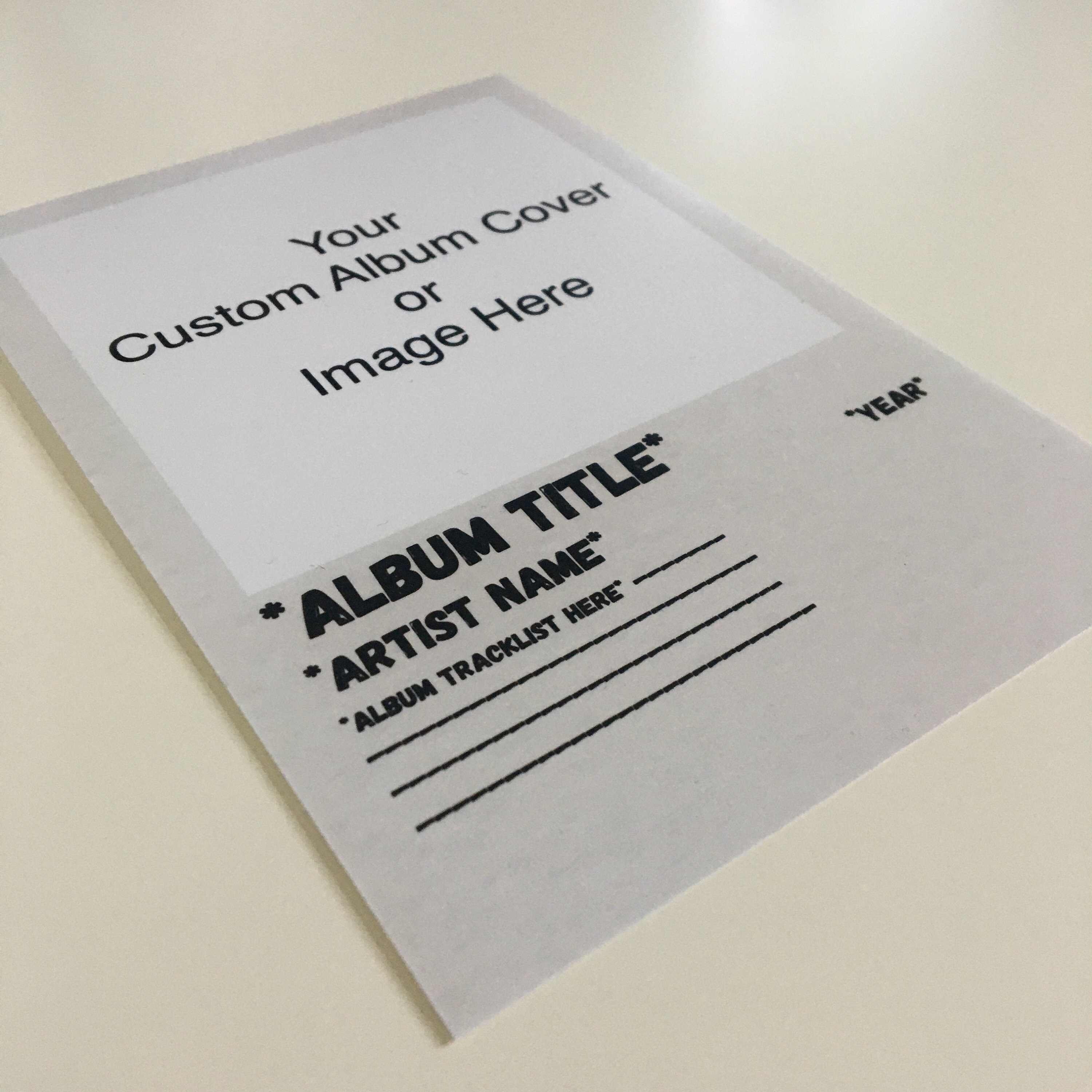 A6 Minimalist Album Cover Print A6 4x6in 10x15cm Music, Pop, Rap ...