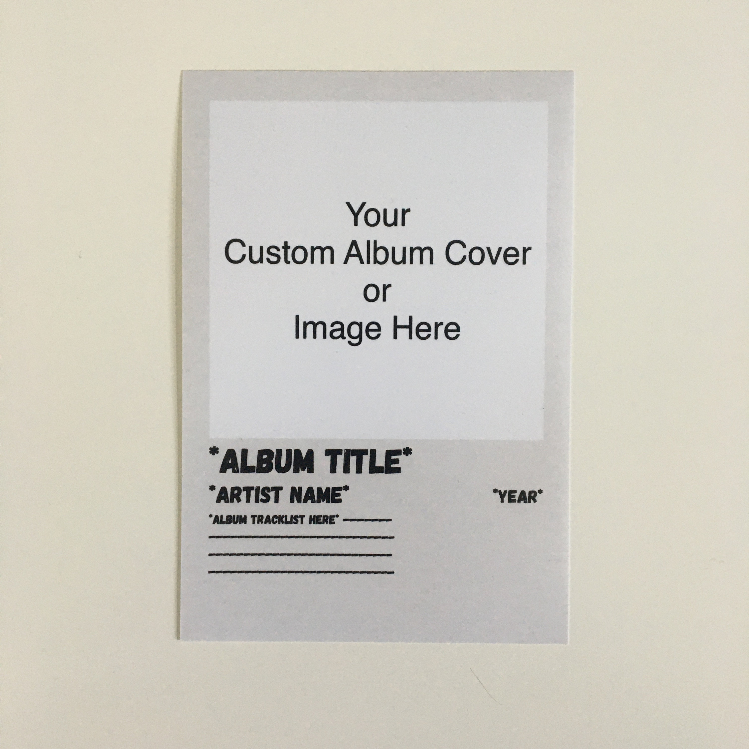 A6 Minimalist Album Cover Print | A6 - 4x6in - 10x15cm | Music, Pop ...