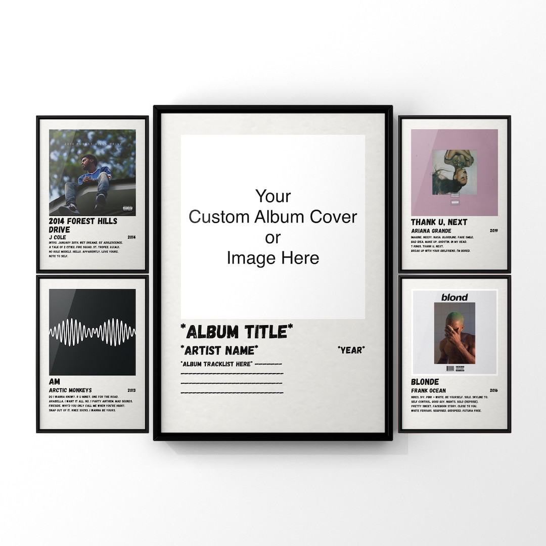 A3/A4/A5 Minimalist Album Cover Prints (with Frame) - Etsy