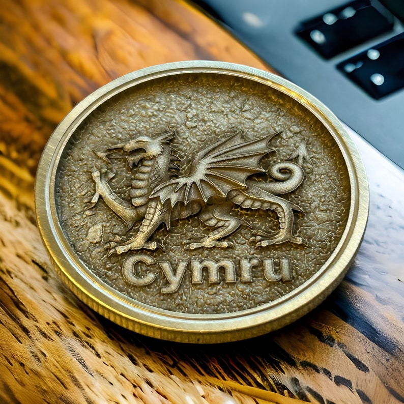 Welsh Dragon EDC Coin - Etsy