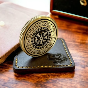 Vegvisir Viking Compass Coin - Etsy