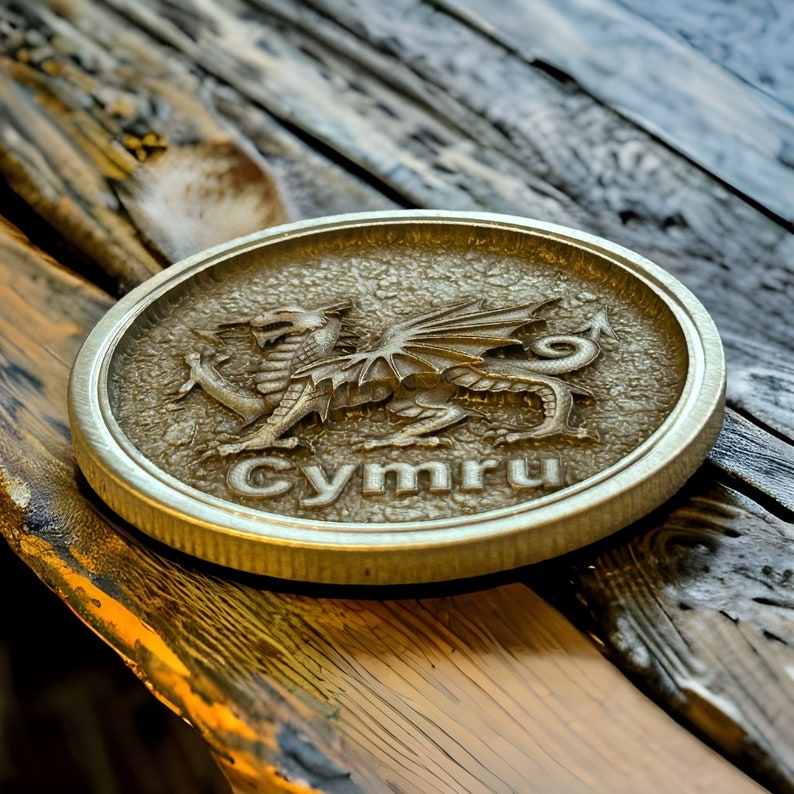 Welsh Dragon EDC Coin - Etsy