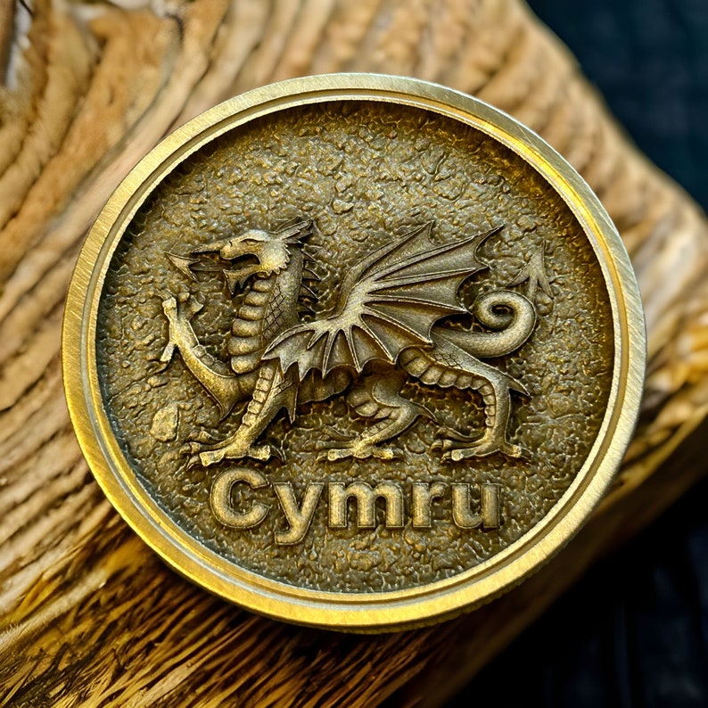 Welsh Dragon EDC Coin - Etsy