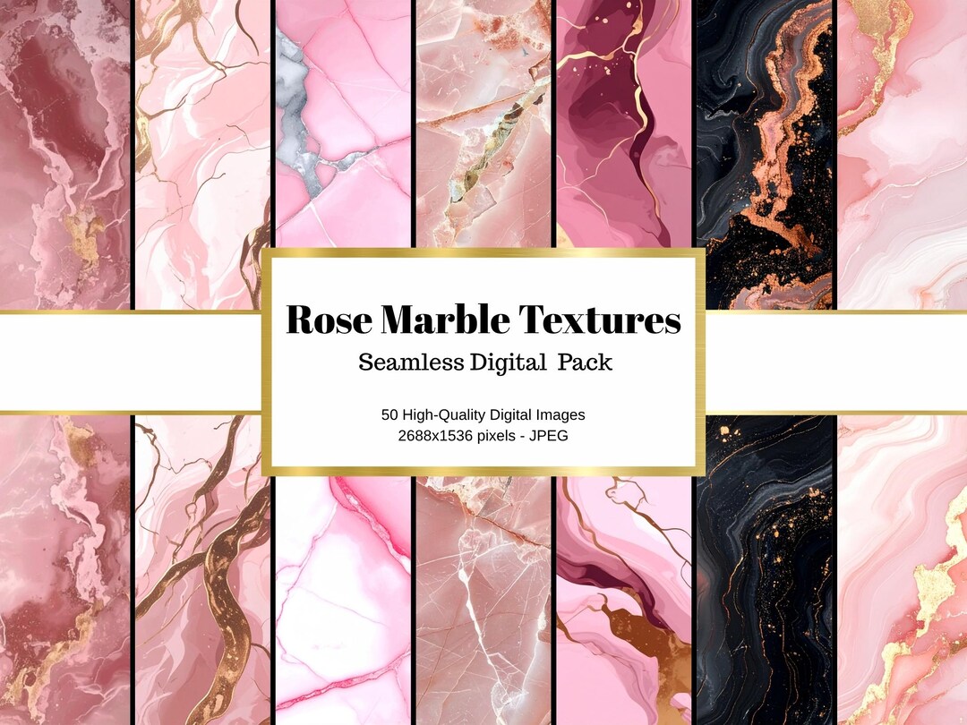 50 Rose Marble Backgrounds | Blush & Gold Marble Texture Collection ...