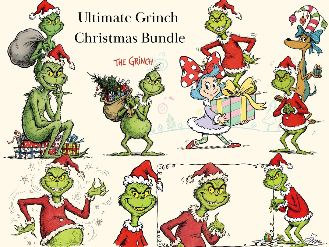 Ultimate Grinch Christmas Bundle — SVG Files Featuring Max & Cindy Lou ...