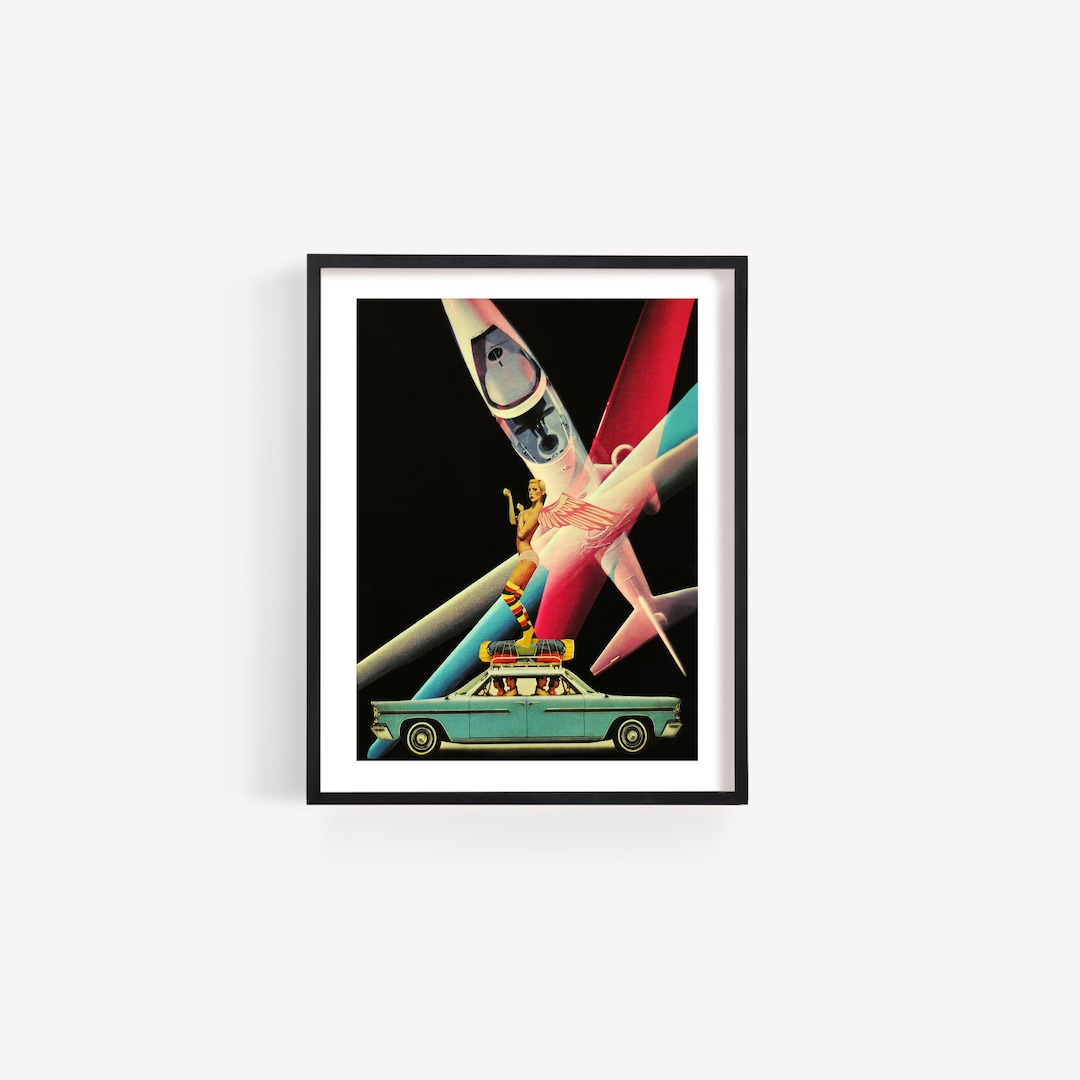 THE BOXER Surreal Vibrant Neon Vintage Retro Handmade - Etsy