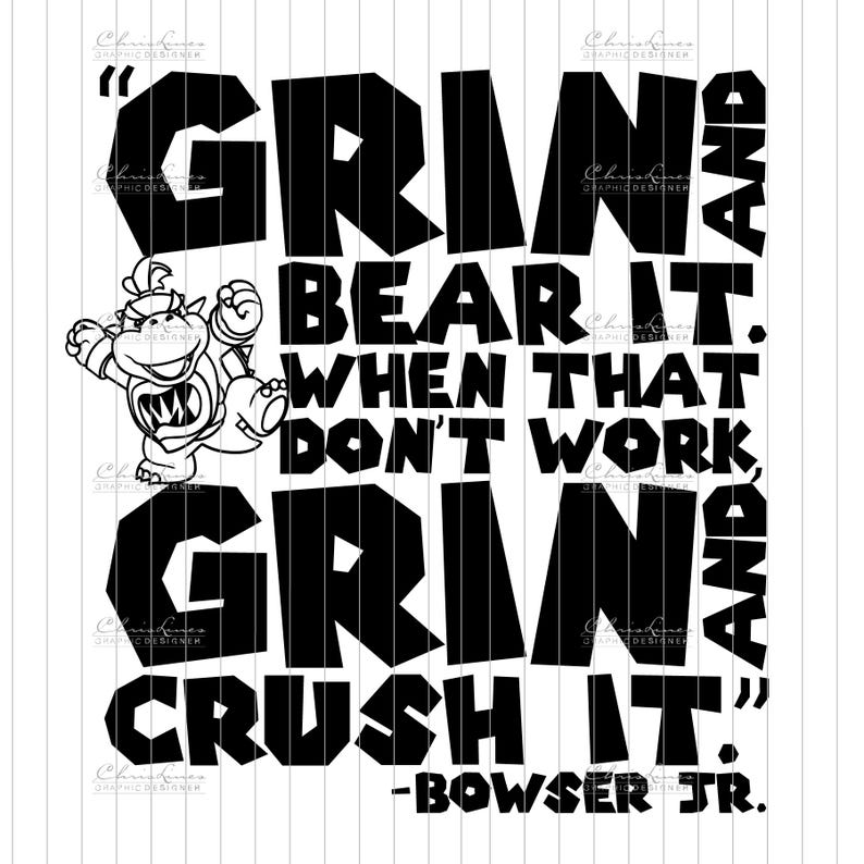 Bowser Jr SVG Mario Bros Bowser Jr PDF Bowser Quote Mario Bros Bowser ...