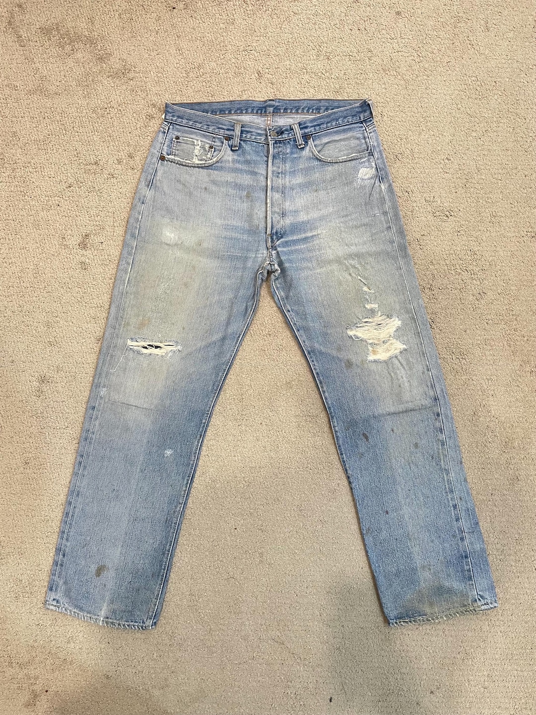 TRUE Vintage 70s Levis 501 Button Stamp 6 Selvedge Denim Jeans - Etsy
