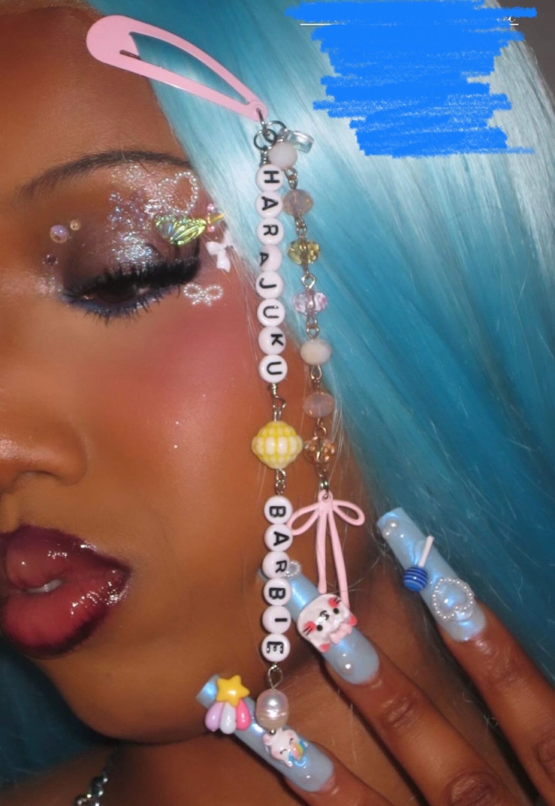 Custom Hair Clip Dangling Hair Accessory Festival Clip for Hair ...