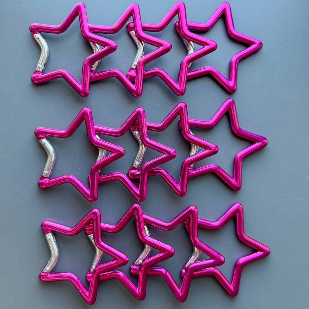 Pink Carabiner Star Carabiner Keychain Pink Event Giveaways Gift for ...
