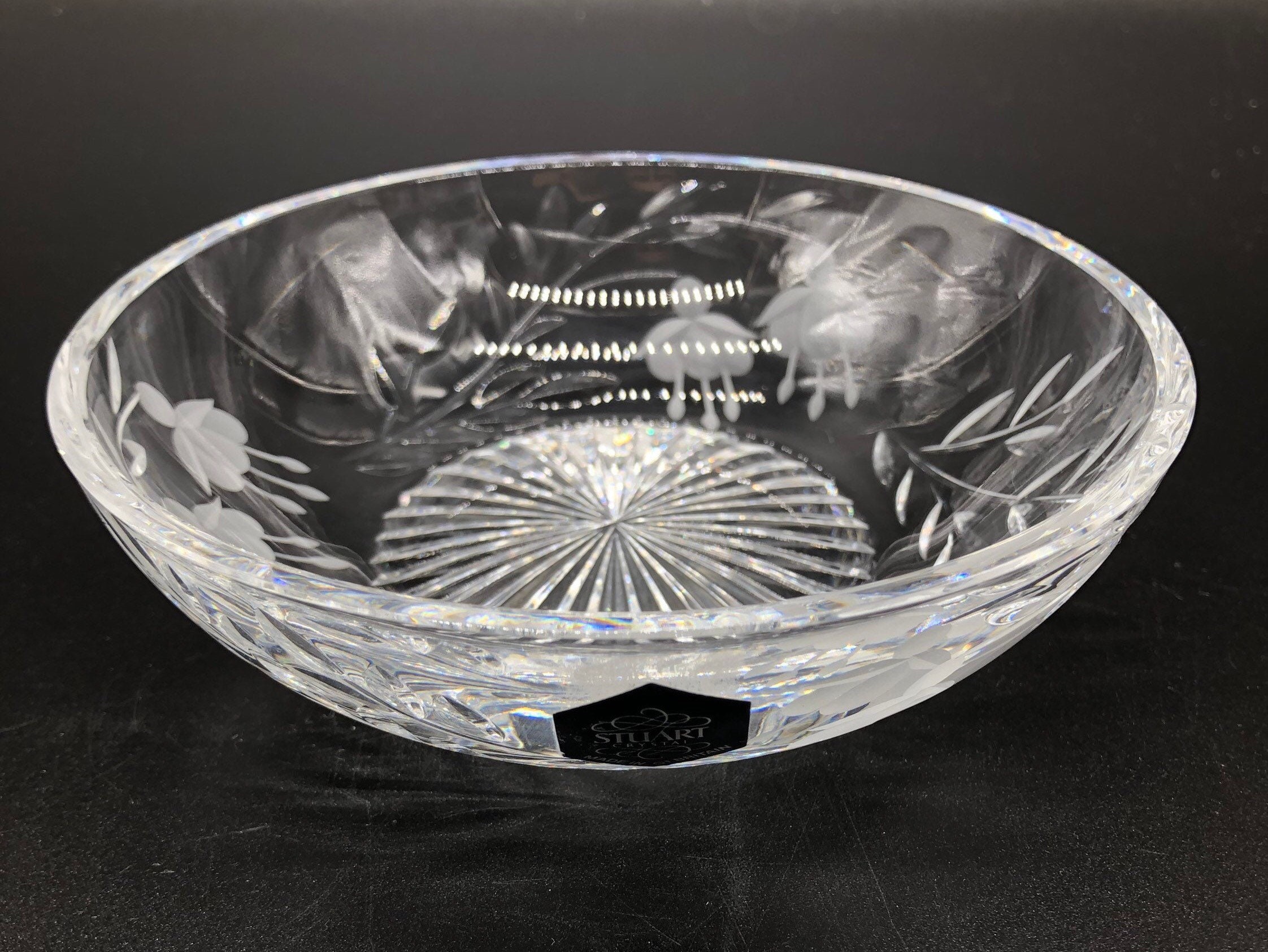Vintage Stuart Crystal Cascade Bowl, Trinket Bowl, Cut Crystal With ...
