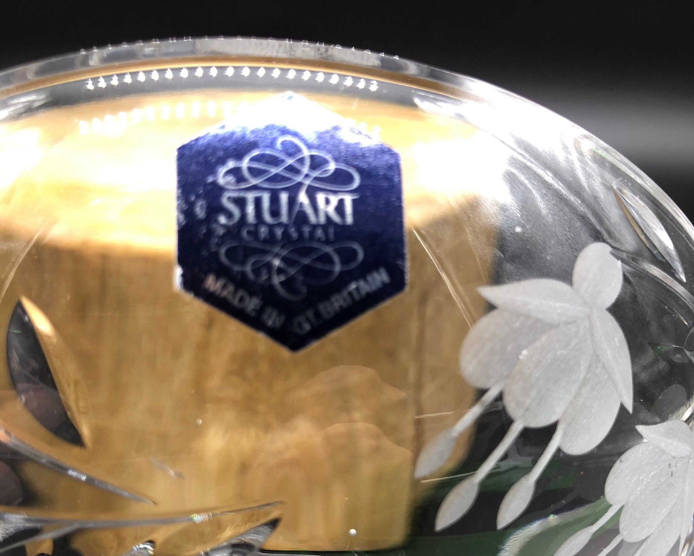 Vintage Stuart Crystal Cascade Bowl, Trinket Bowl, Cut Crystal With ...