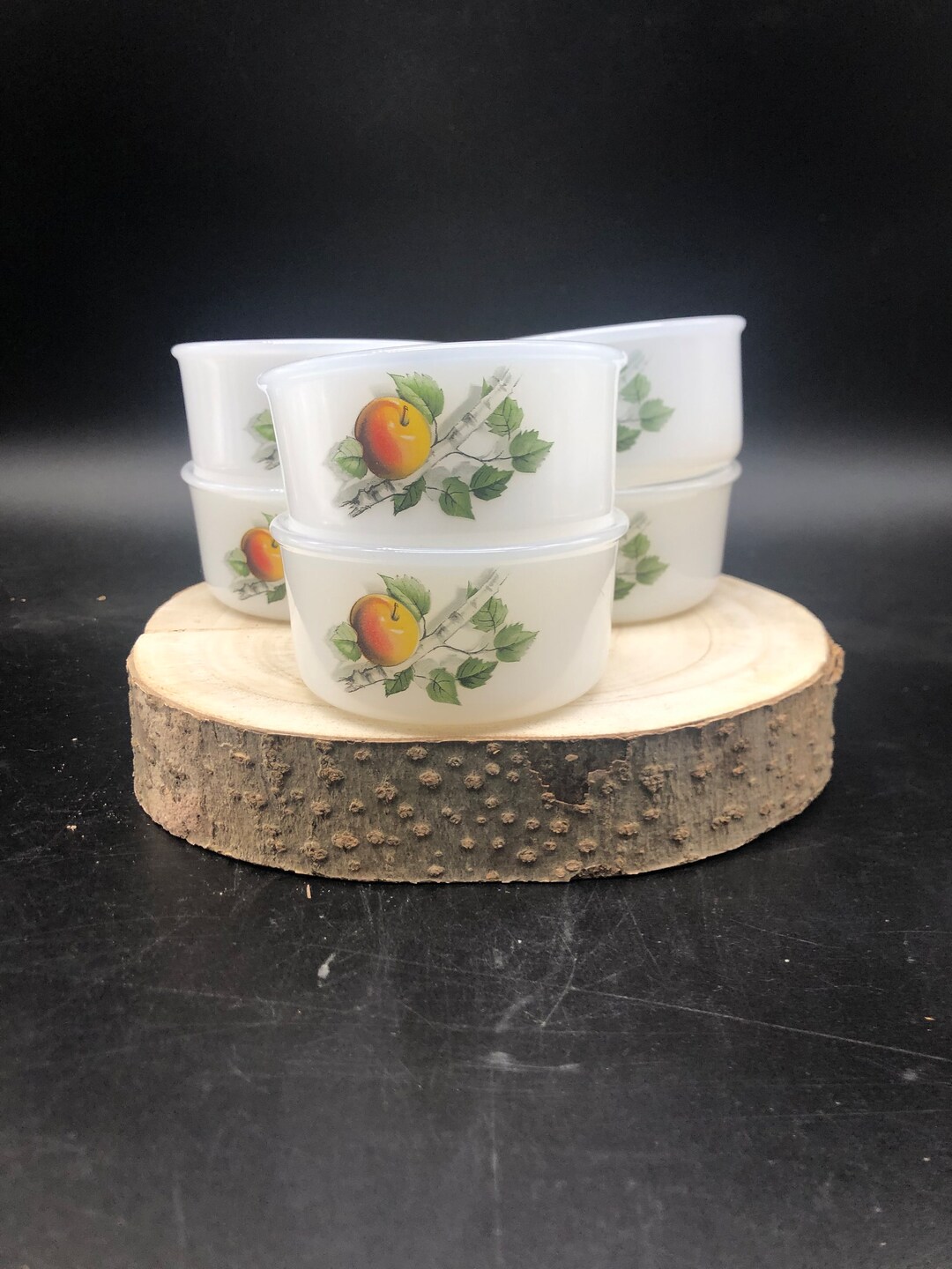 Vintage Arcopal France 'fruits De France' Set of 6 Rammequins ...