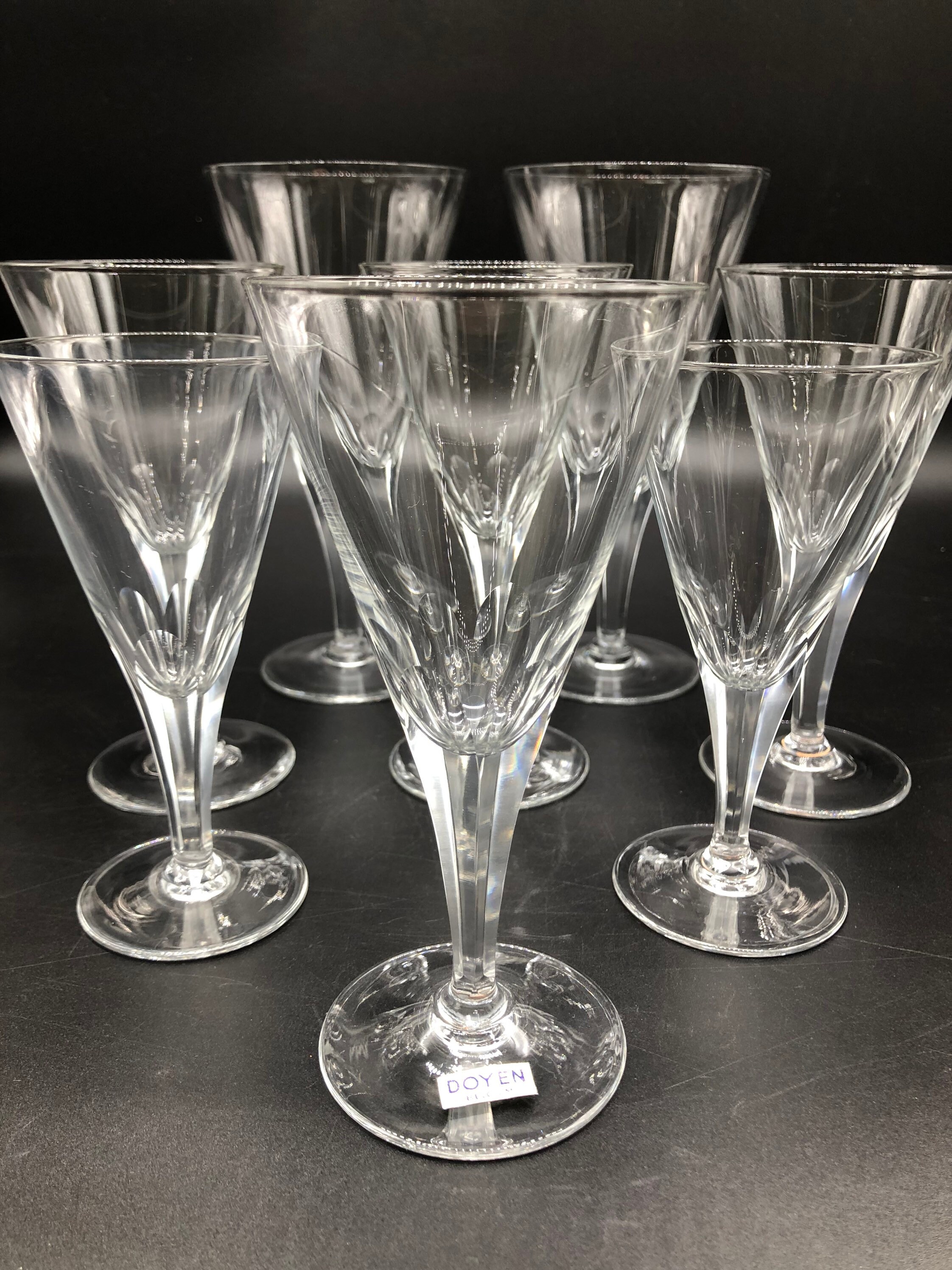 Set Of 8 Doyen Crystal Glasses Wine Glasses Water Glasses Etsy