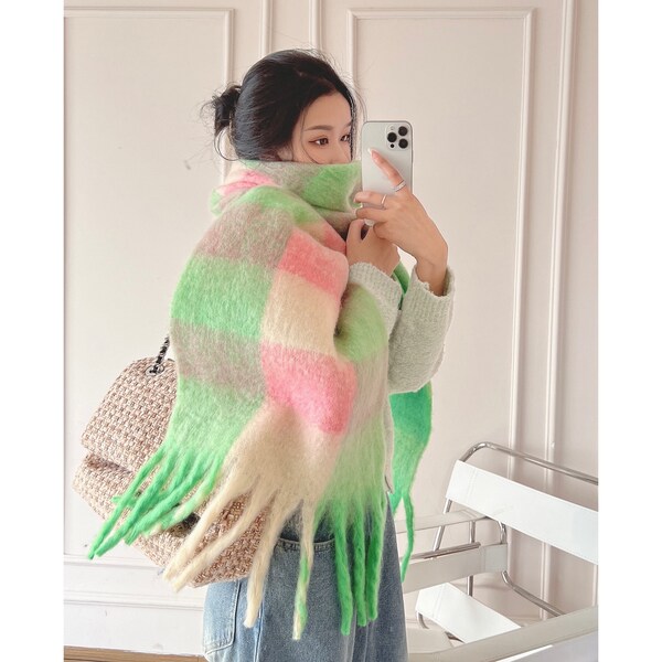 Rainbow Colour Scarf - Etsy