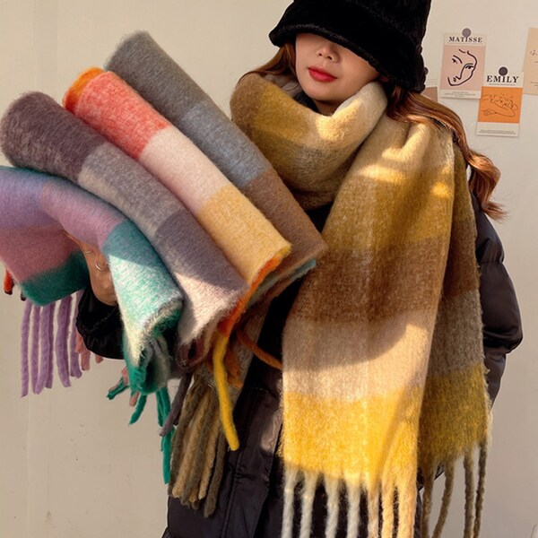 Plaid Scarf - Etsy